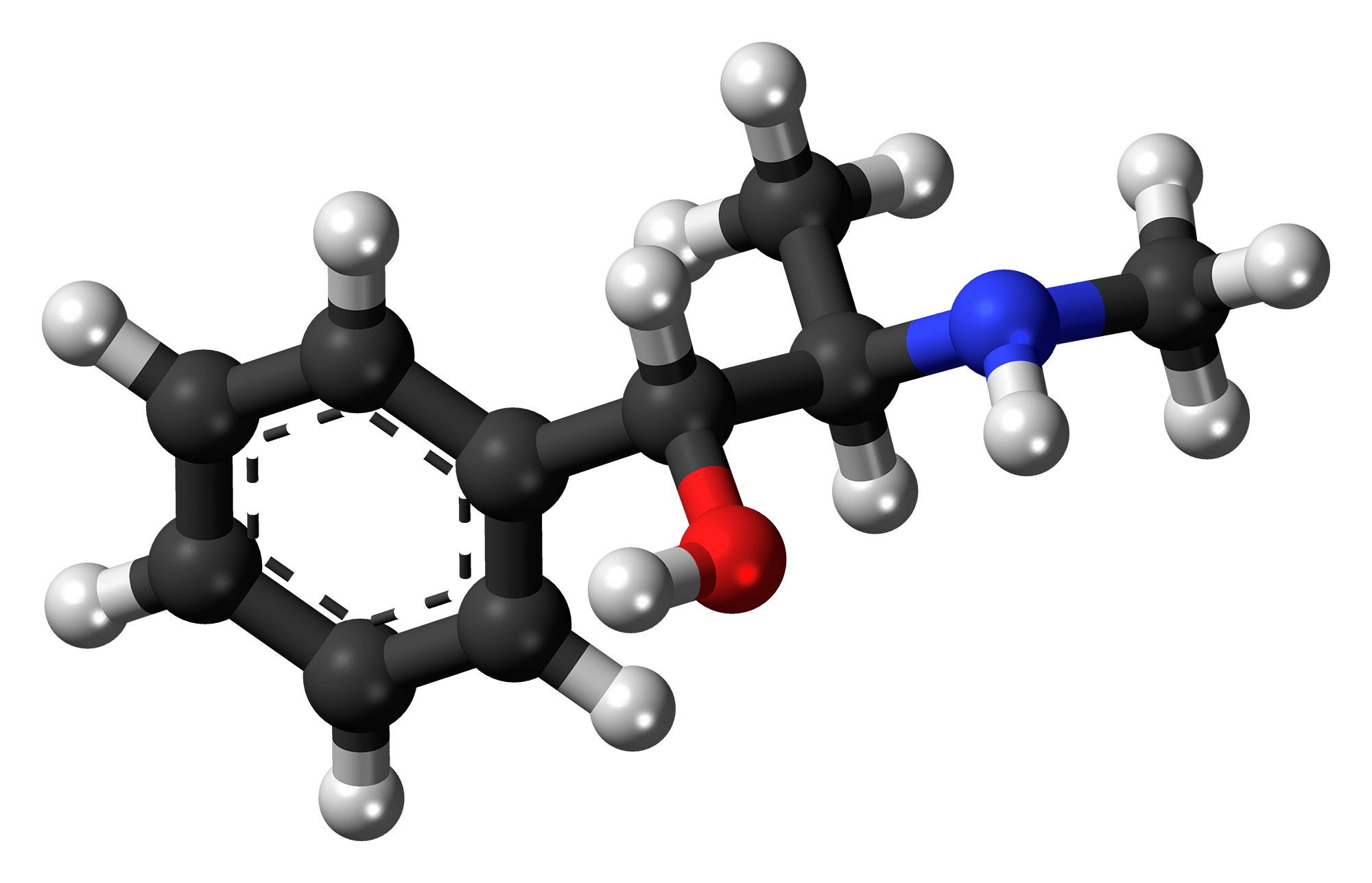 Archivo: (1R,2R)-Pseudoephedrine molecule ball