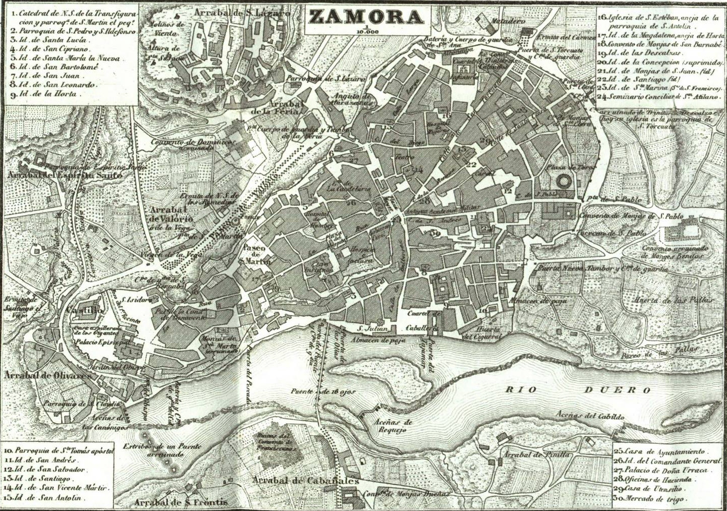 Archivo: Mapa de Zamora, 1863, por Francisco Coello