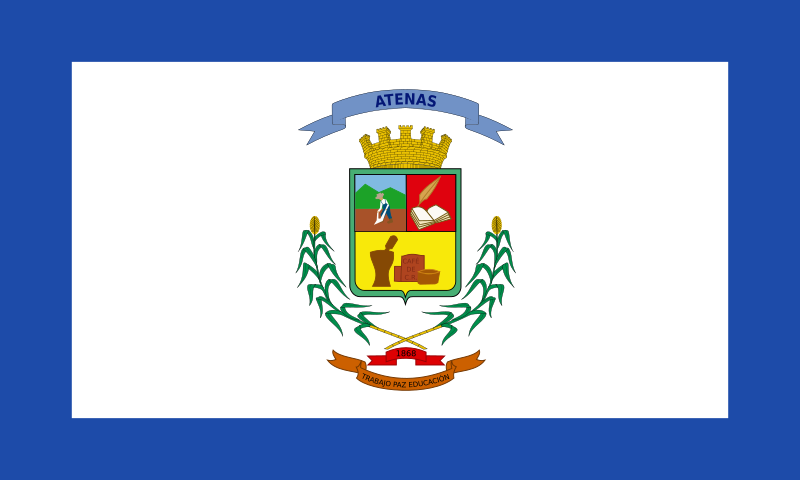 Archivo: Bandera Cantón Atenas, Alajuela, Costa Rica