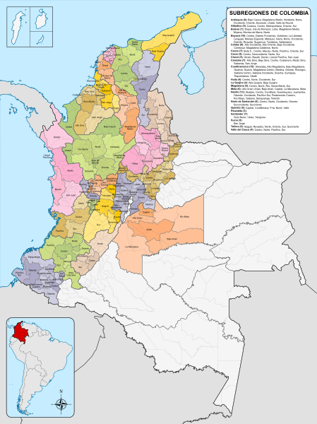 Archivo: Mapa de Colombia (provincias)