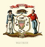Gran sello del estado de Wisconsin para Niños