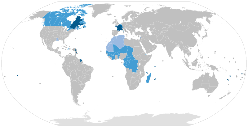 Archivo: Detailed SVG map of the Francophone world