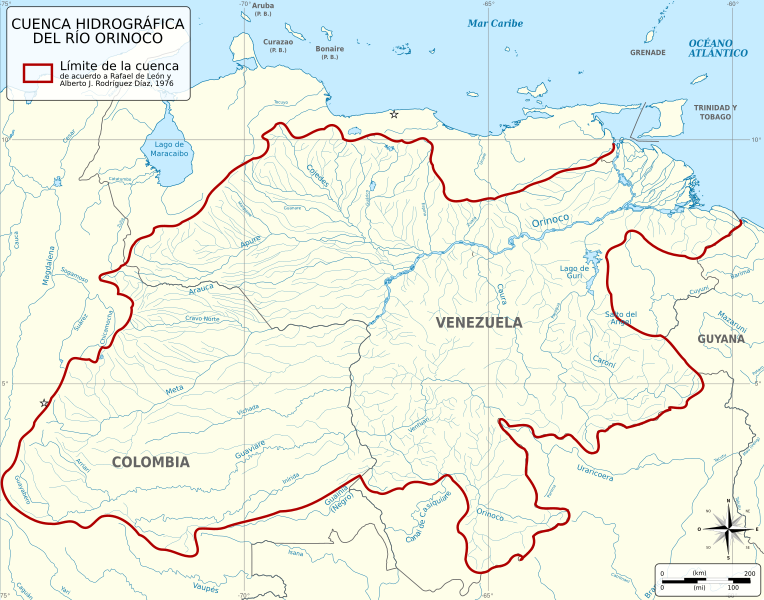 Archivo: Orinoco drainage basin map (plain)-es